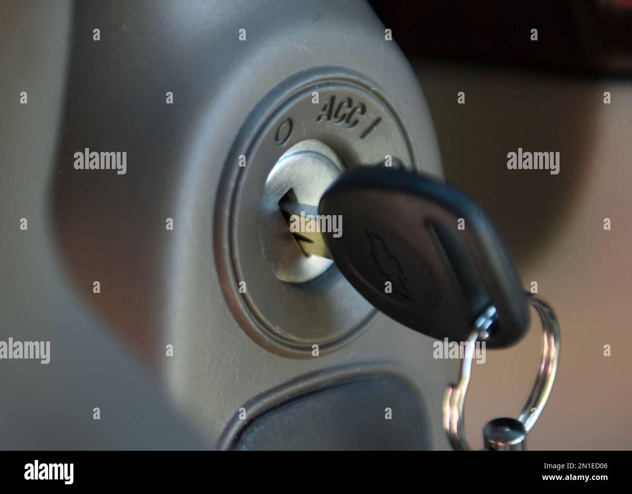 FILE - This April 1, 2014, file photo shows a key in the ignition ...