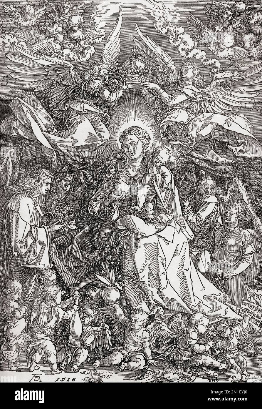 Die jungfrau von vielen engeln umgeben -Fotos und -Bildmaterial in hoher Auflösung – Alamy