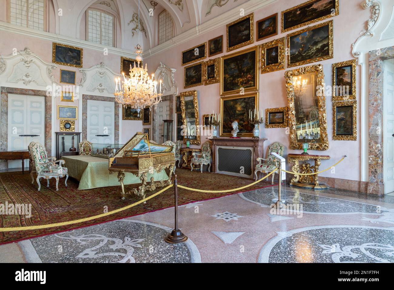 Das opulente Innere des Palazzo Borromeo, Isola Bella, Borromäische ...