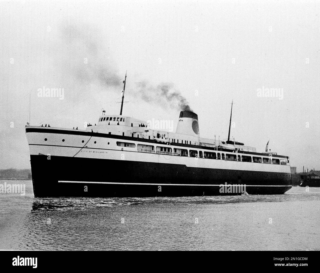 The new streamlined, all-steel, $2 million car ferry "City of Midland ...