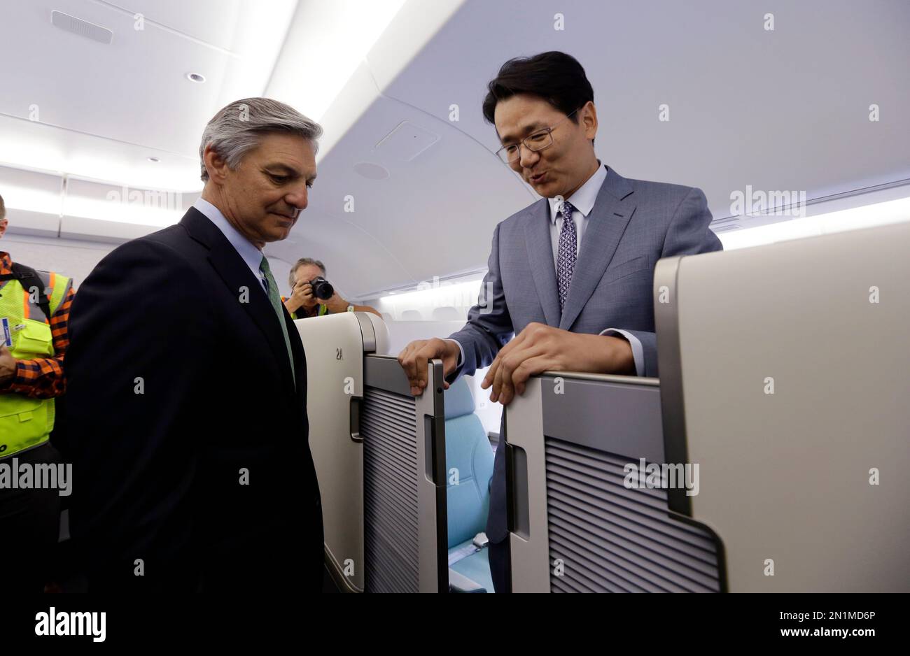 Ray Conner, left, Boeing president and CEO of commercial airlines ...