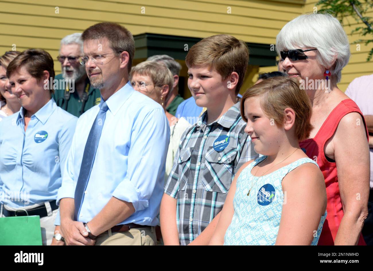 Vermont House Speaker Shap Smith stands with his wife Melissa Volansky ...