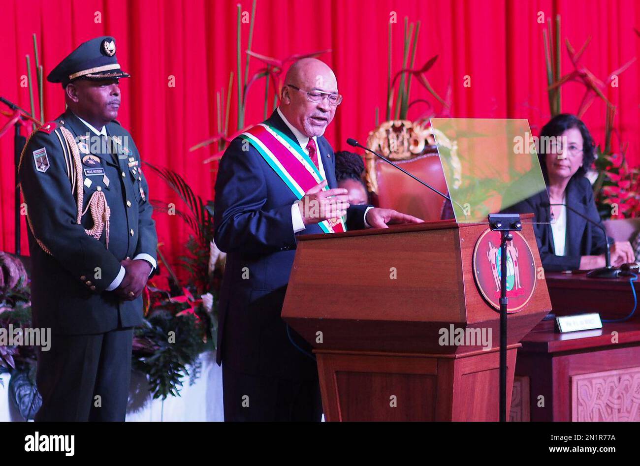 Suriname's President Desi Bouterse, re-elected to a second, five-year ...