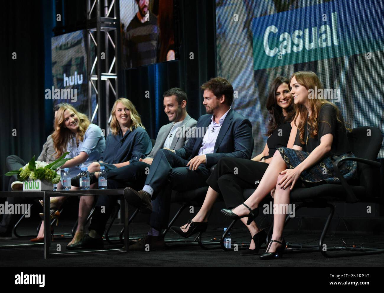 Director Jason Reitman, from left, executive producers Helen Estabrook ...