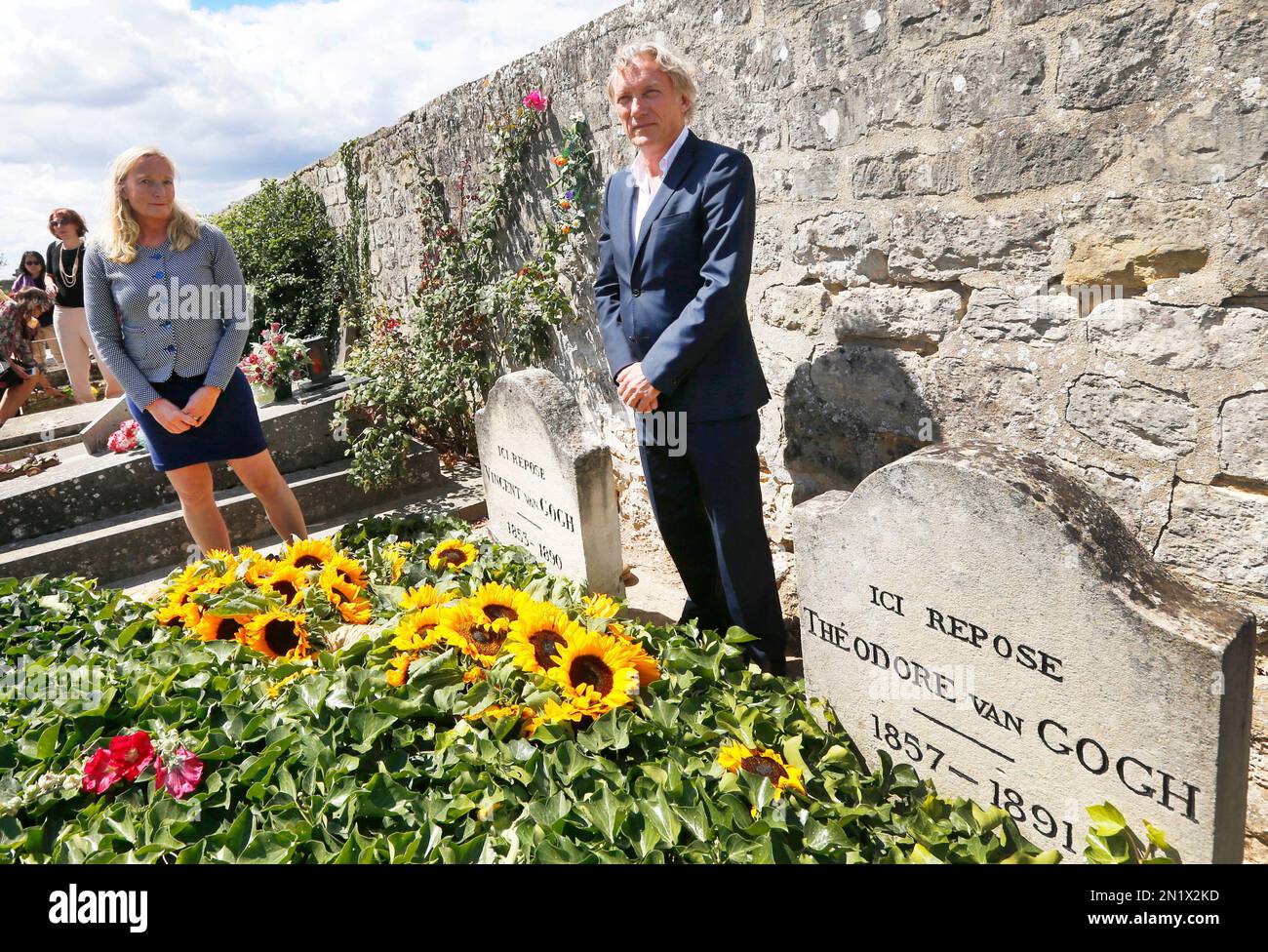 Two members of the Van Gogh family, Machteld van Laer, left, and Willem ...