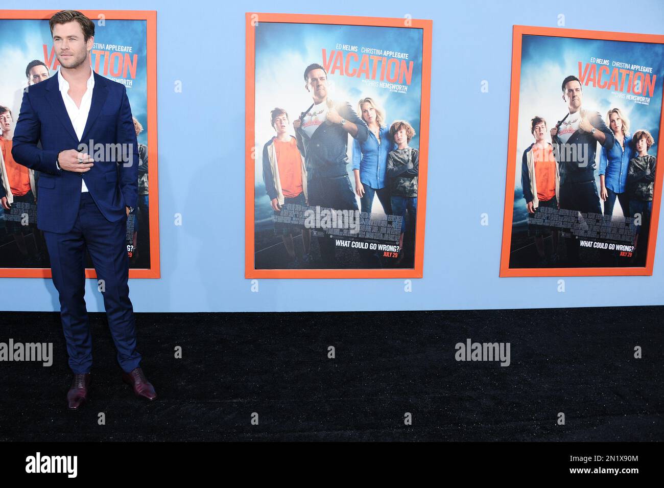 Chris Hemsworth arrives at the LA premiere of "Vacation" held at the ...
