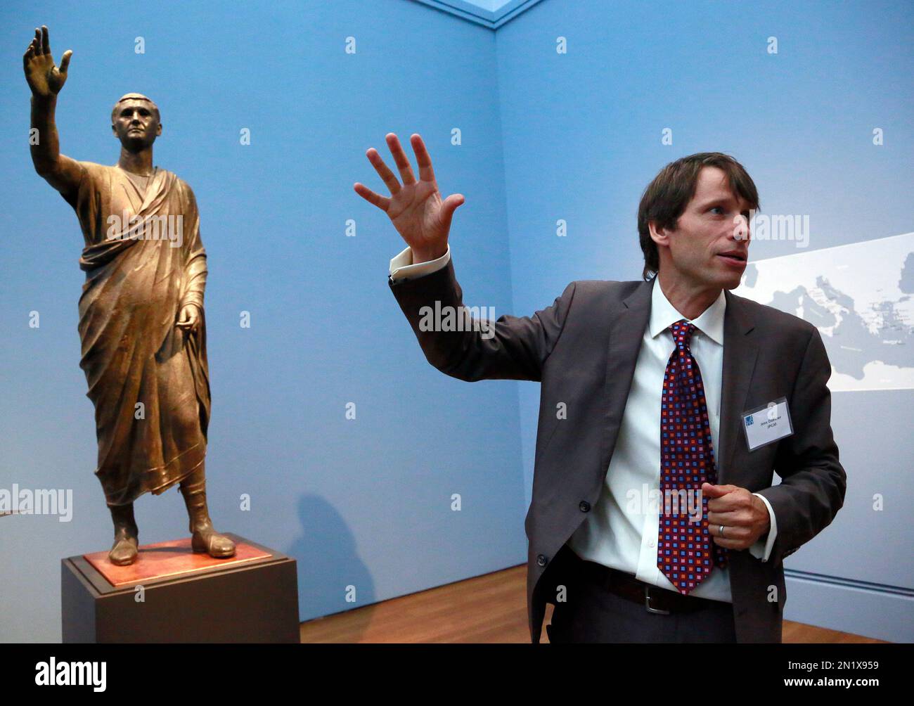 In this Monday, July 27, 2015 photo, Jens Daehner, associate curator at ...