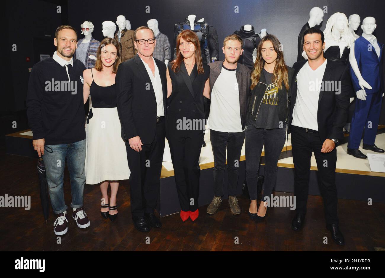 Nick Blood, from left, Elizabeth Henstridge, Clark Gregg, Ann Foley ...