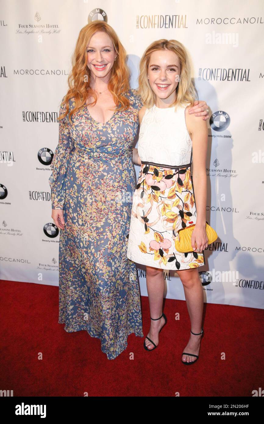 Christina Hendricks, left, and Kiernan Shipka arrive at Los Angeles ...