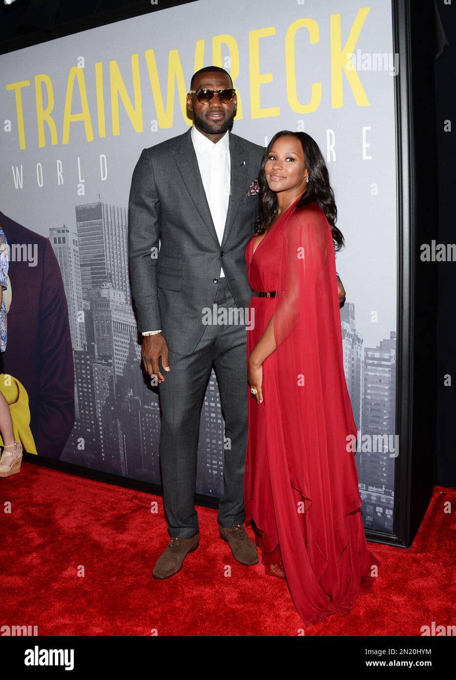 LeBron James and wife Savannah Brinson attend the world premiere of ...