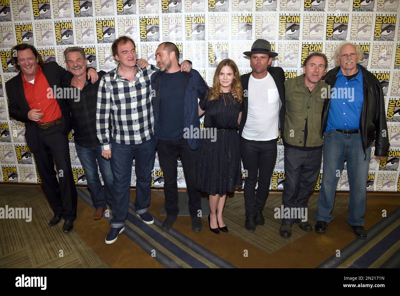 Michael Madsen, from left, Kurt Russell, Quentin Tarantino, Demian ...