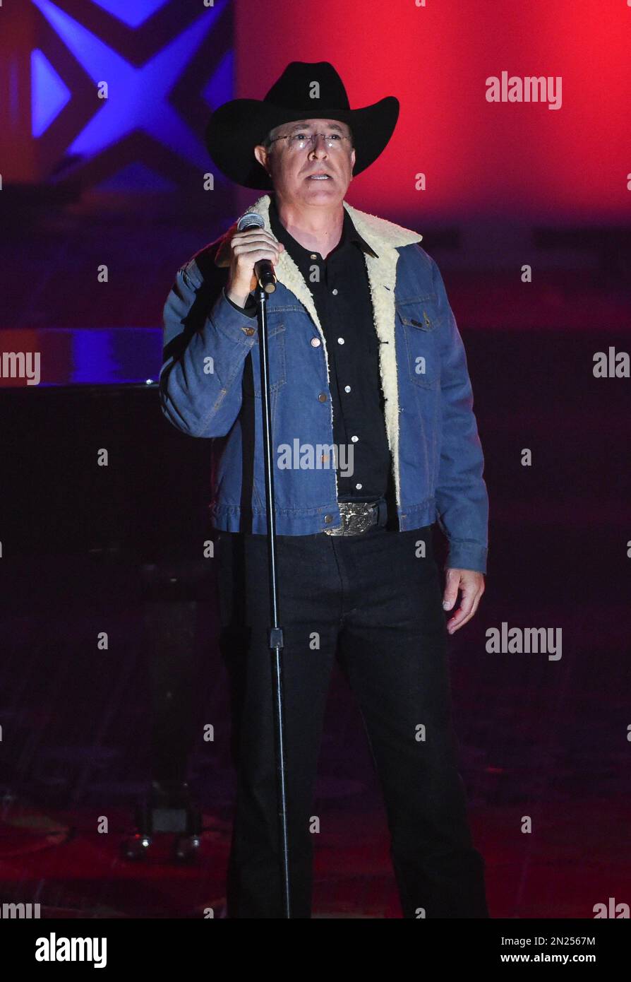 Stephen Colbert performs a tribute to Toby Keith at the 46th Annual ...