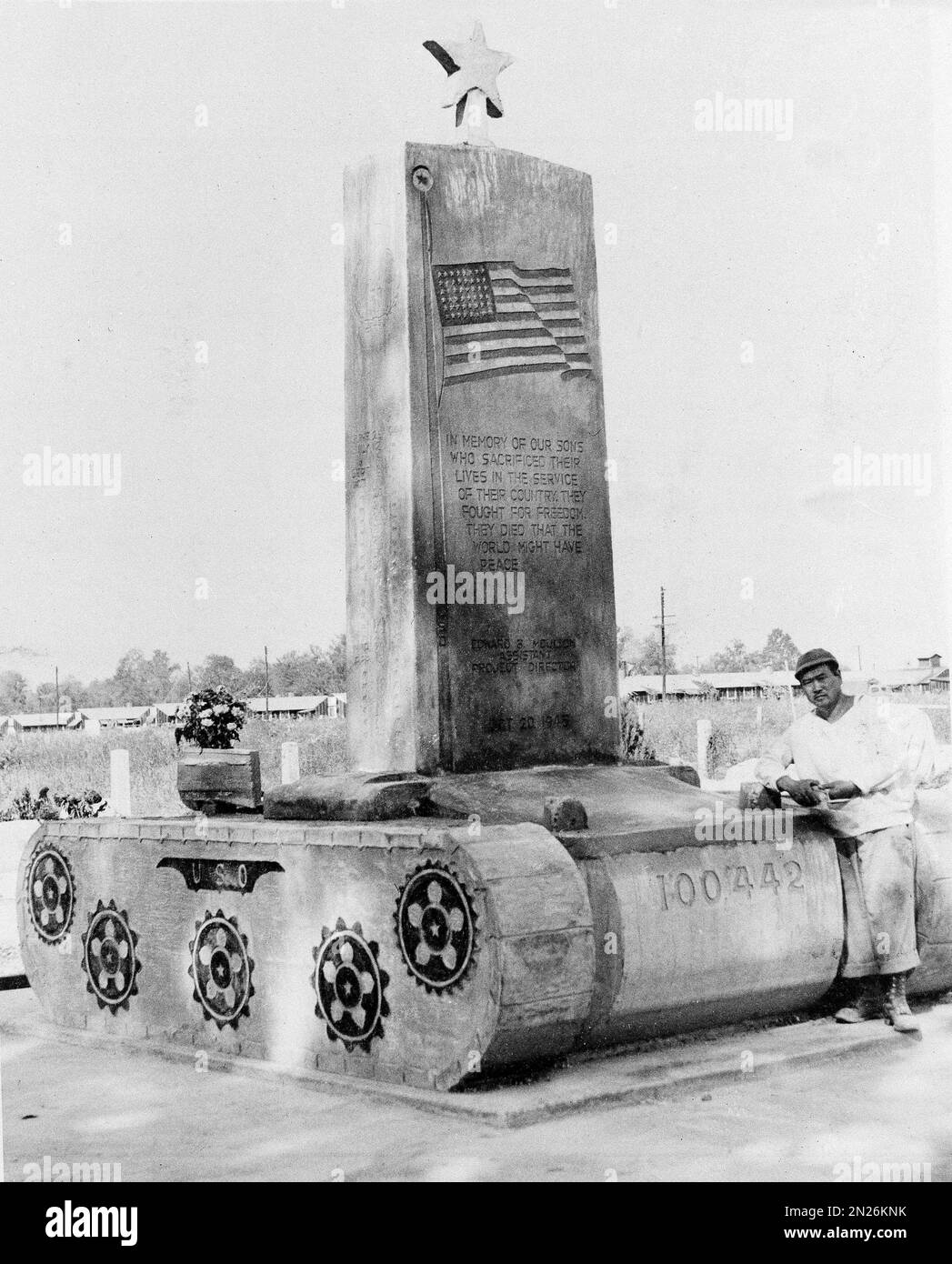 American war dead of Japanese descent are commemorated in this monument ...