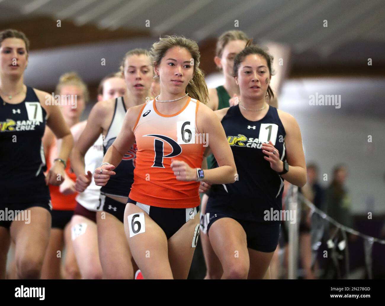 05. Februar 2023: Abby Winter von Pepperdine tritt beim Women's Mile ...