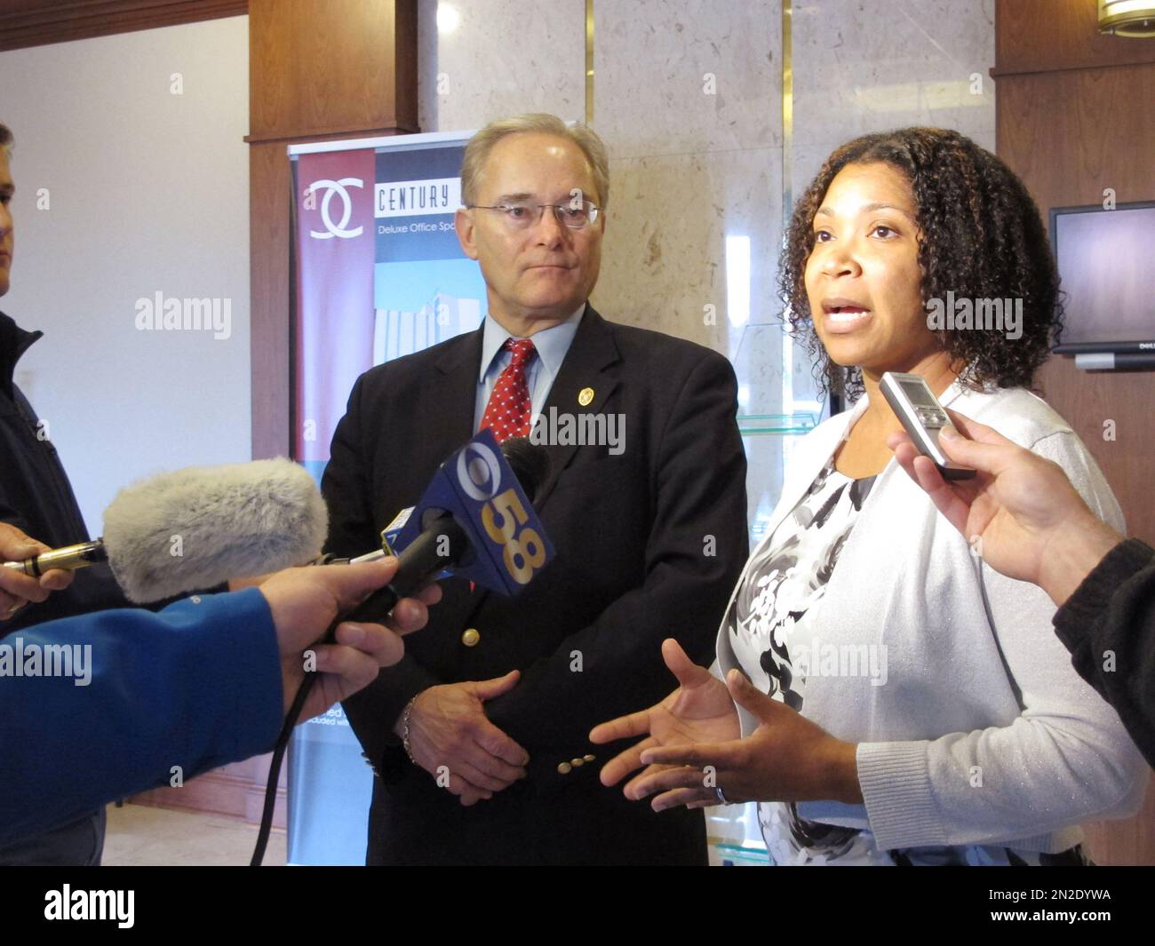 Assembly Democratic Minority Leader Peter Barca (left) and state Sen ...