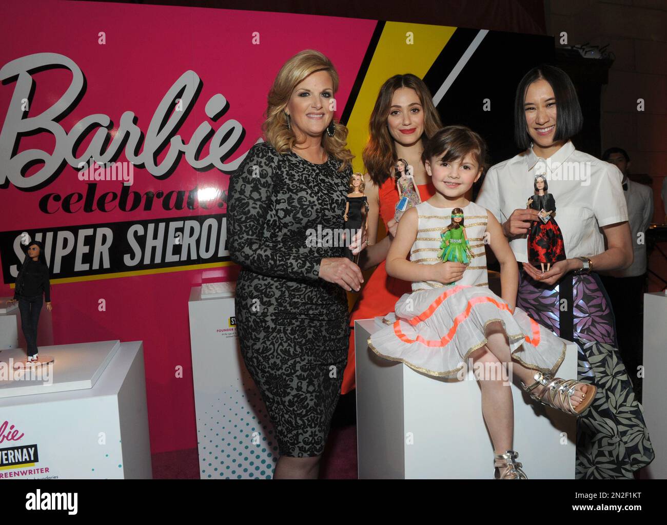 IMAGE DISTRIBUTED FOR BARBIE - Trisha Yearwood, left, Emmy Rossum ...