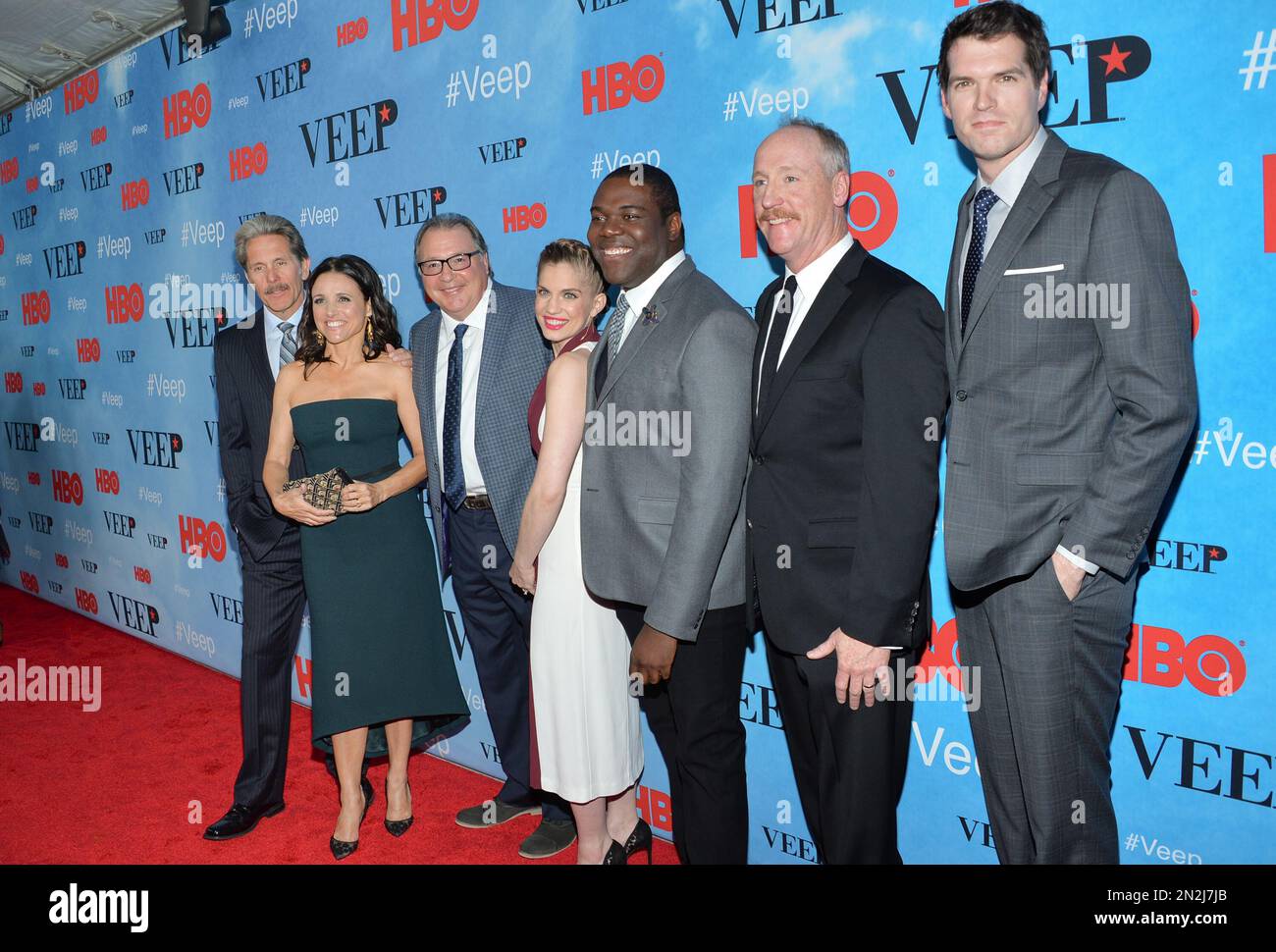 Cast members, from left, Gary Cole, Julia Louis-Dreyfus, Kevin Dunn ...
