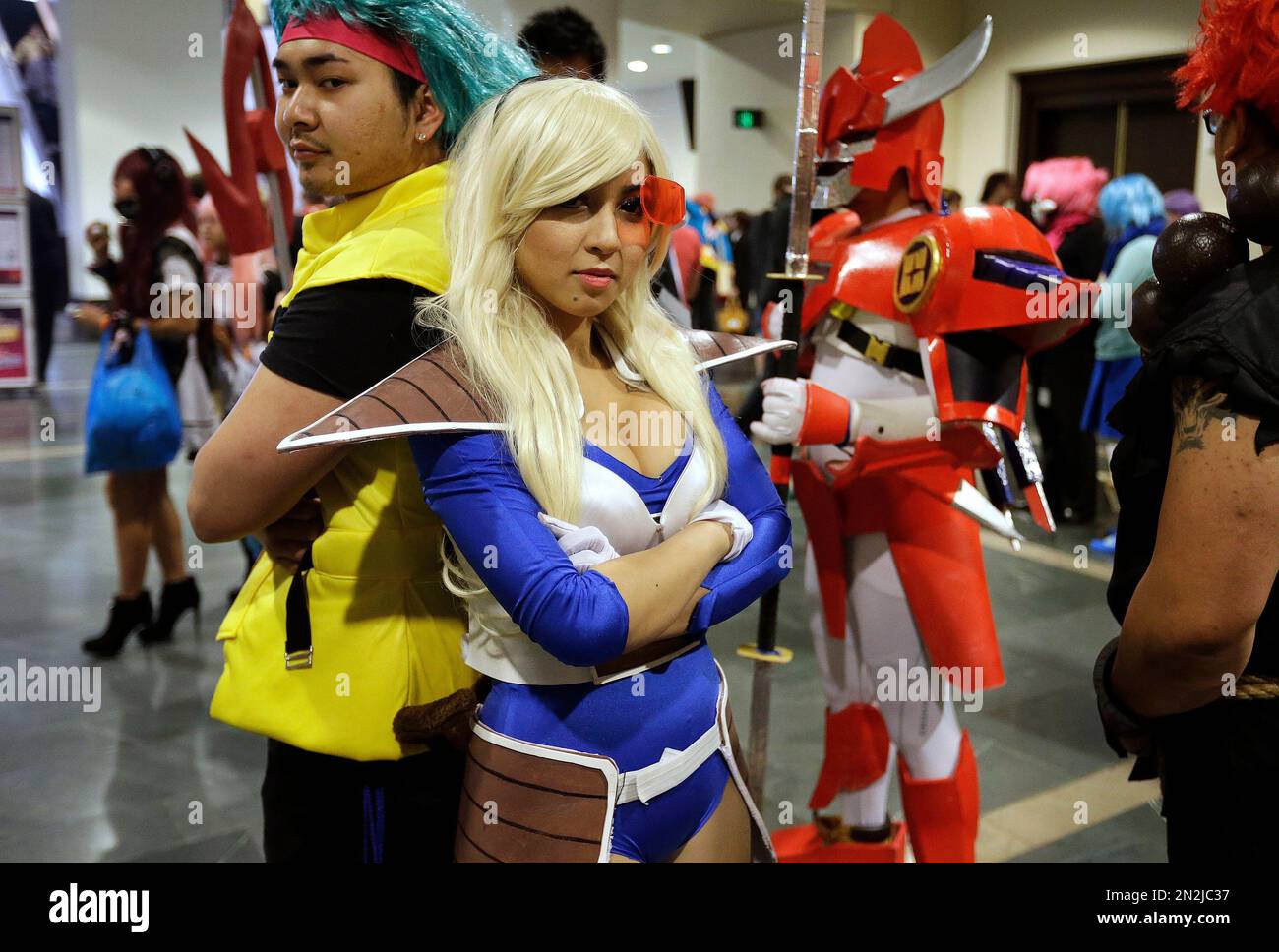 Participants at Anime Boston, Threa Srey, of Lowell, Mass., left ...