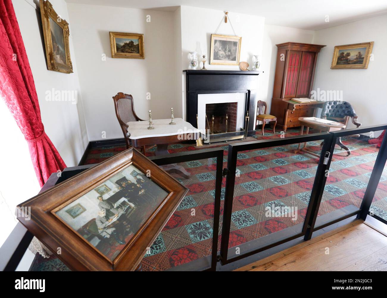 The front parlor of the McLean house that was the site of the surrender ...