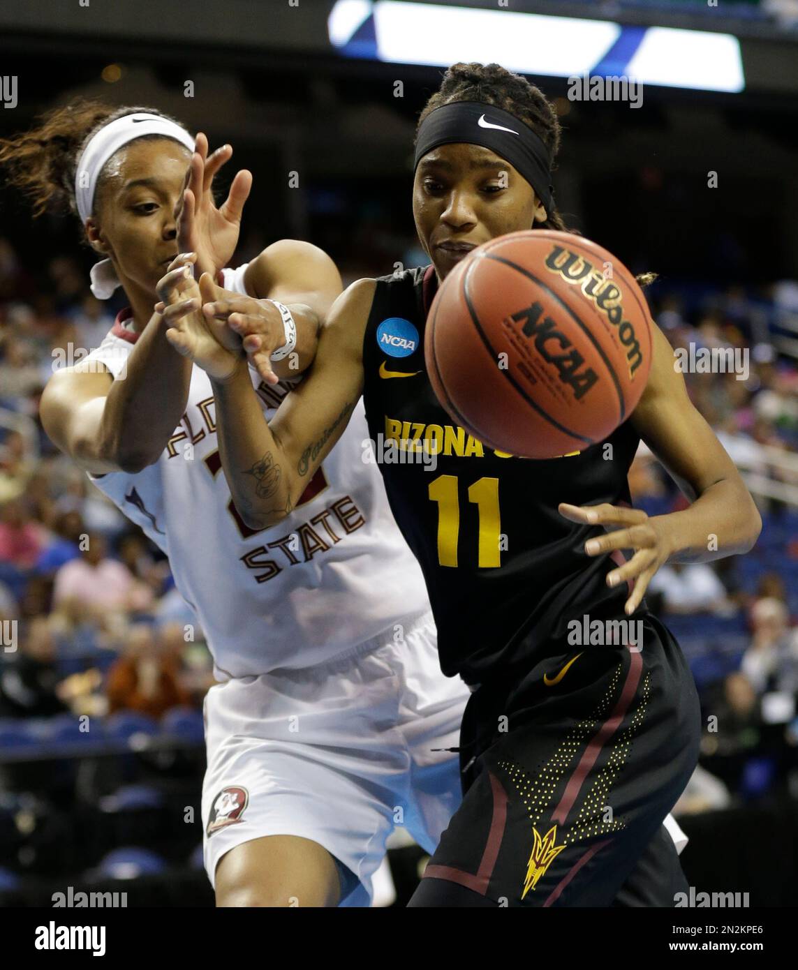 Arizona State's Peace Amukamara (11) and Florida State's Ivey Slaughter ...