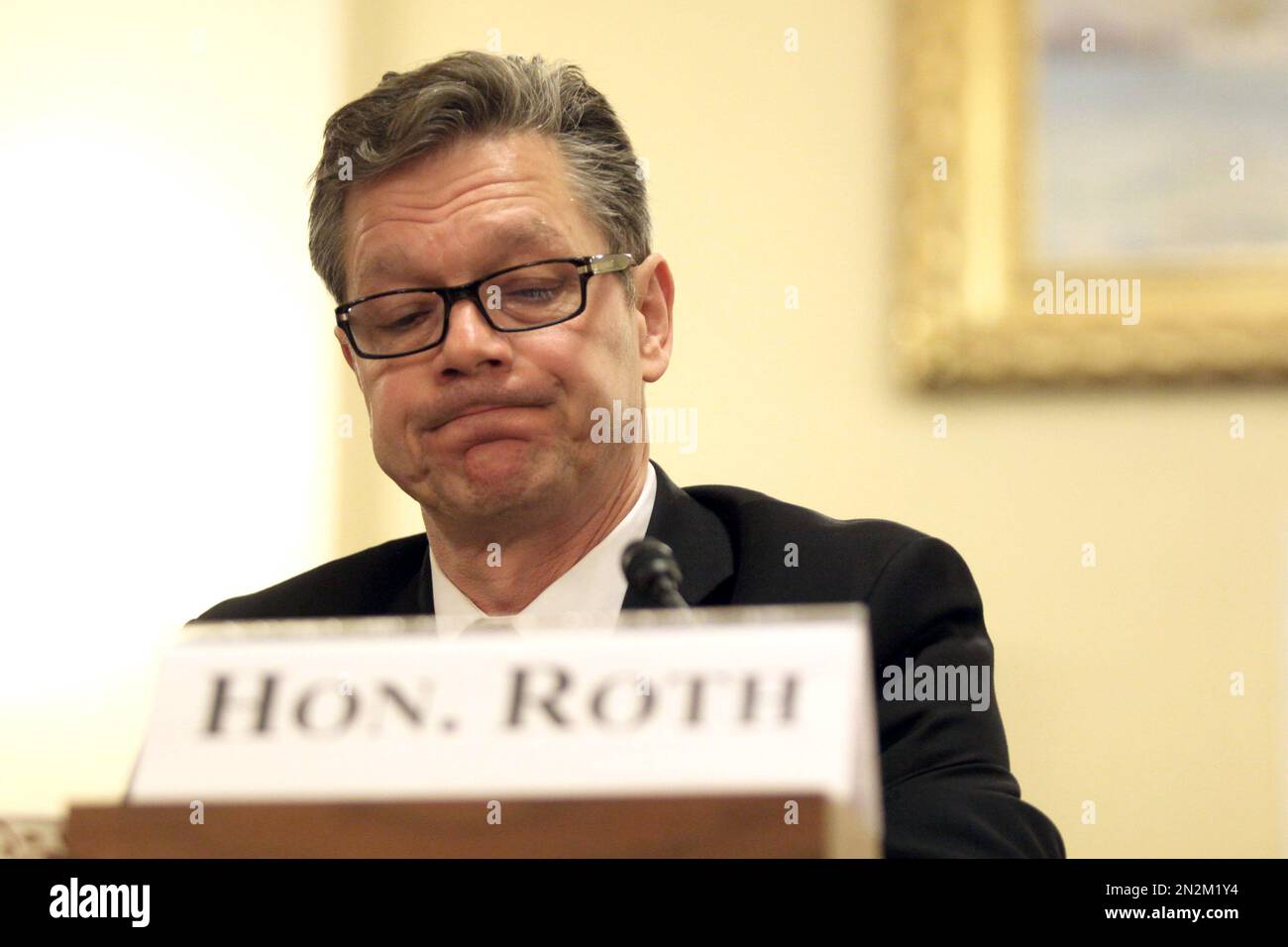 Homeland Security Department Inspector General John Roth pauses while ...