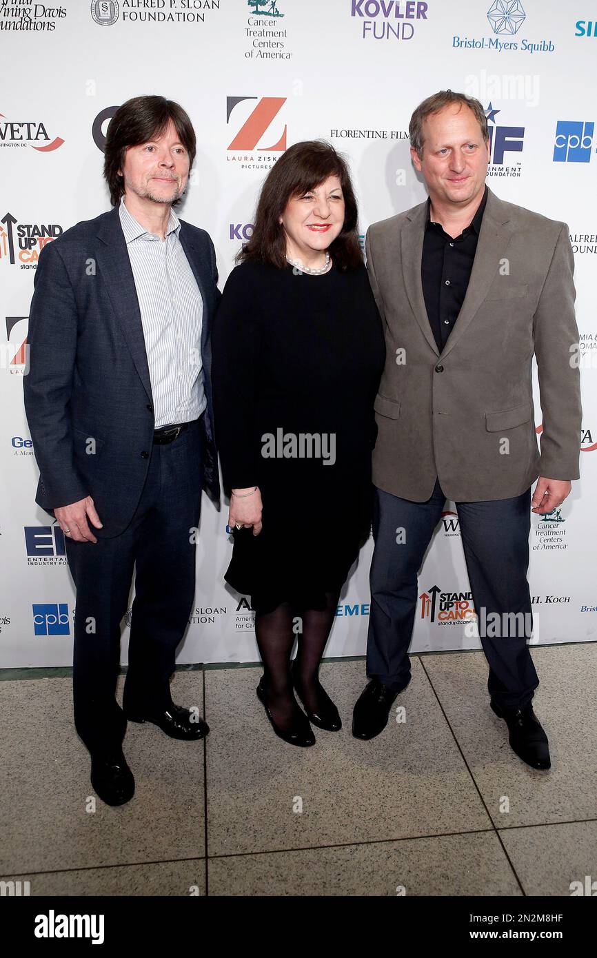 From left, executive producer Ken Burns, Dr. Margaret Foti, and ...
