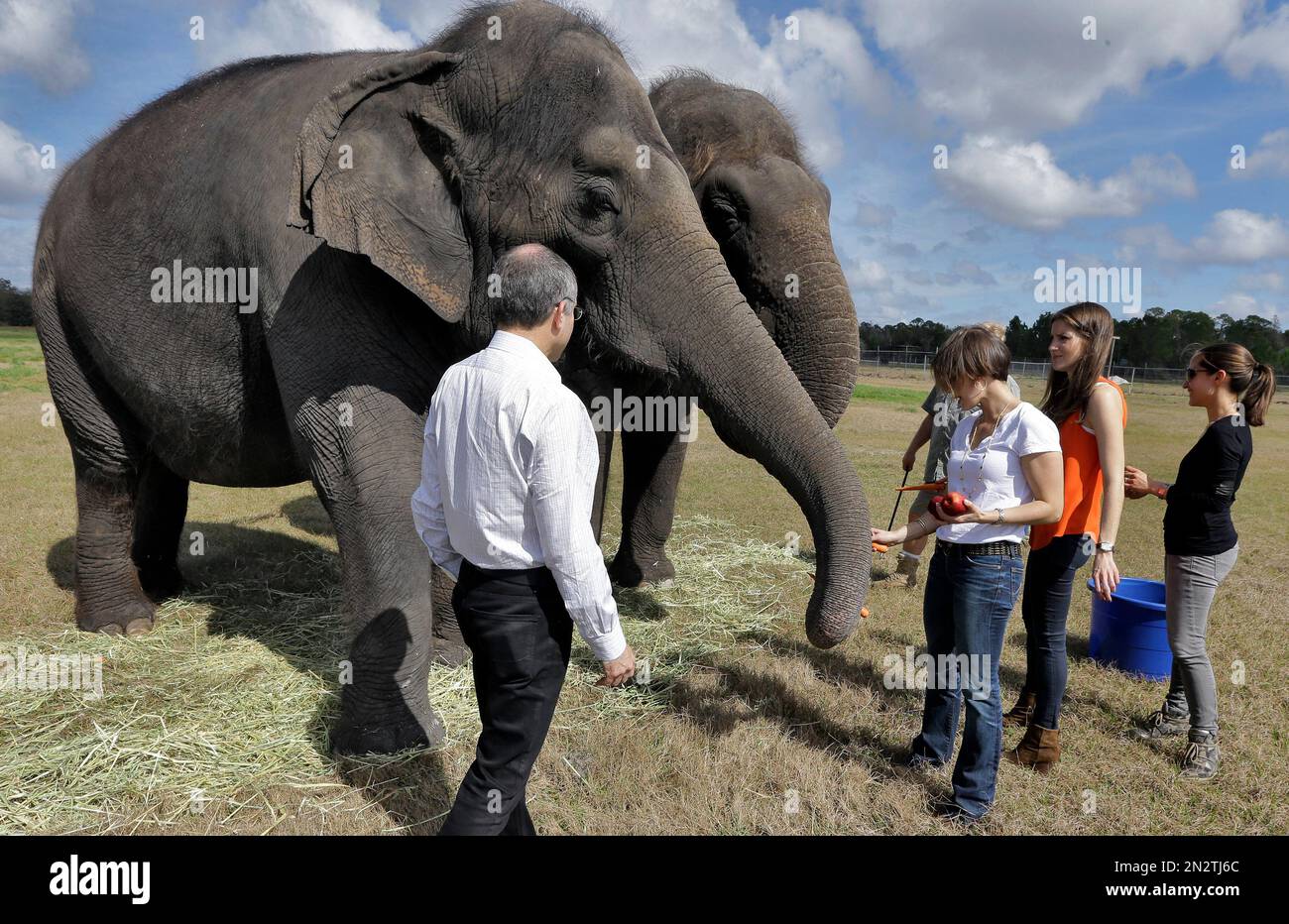 In this Tuesday, March 3, 2015 photo, Kenneth Feld, left, CEO of Feld ...