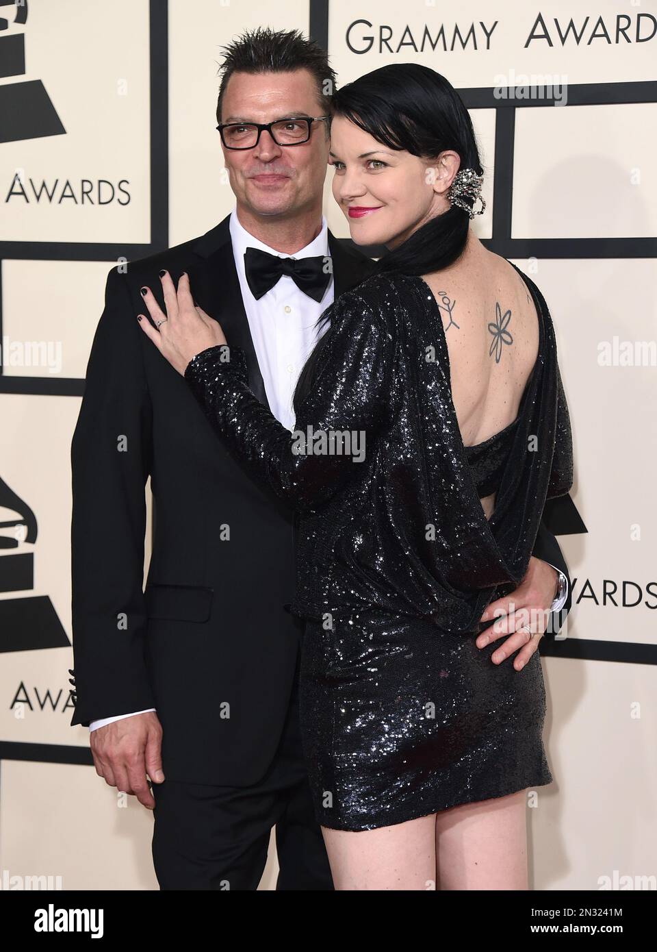 Coyote Shivers, left, and Pauley Perrette arrive at the 57th annual ...