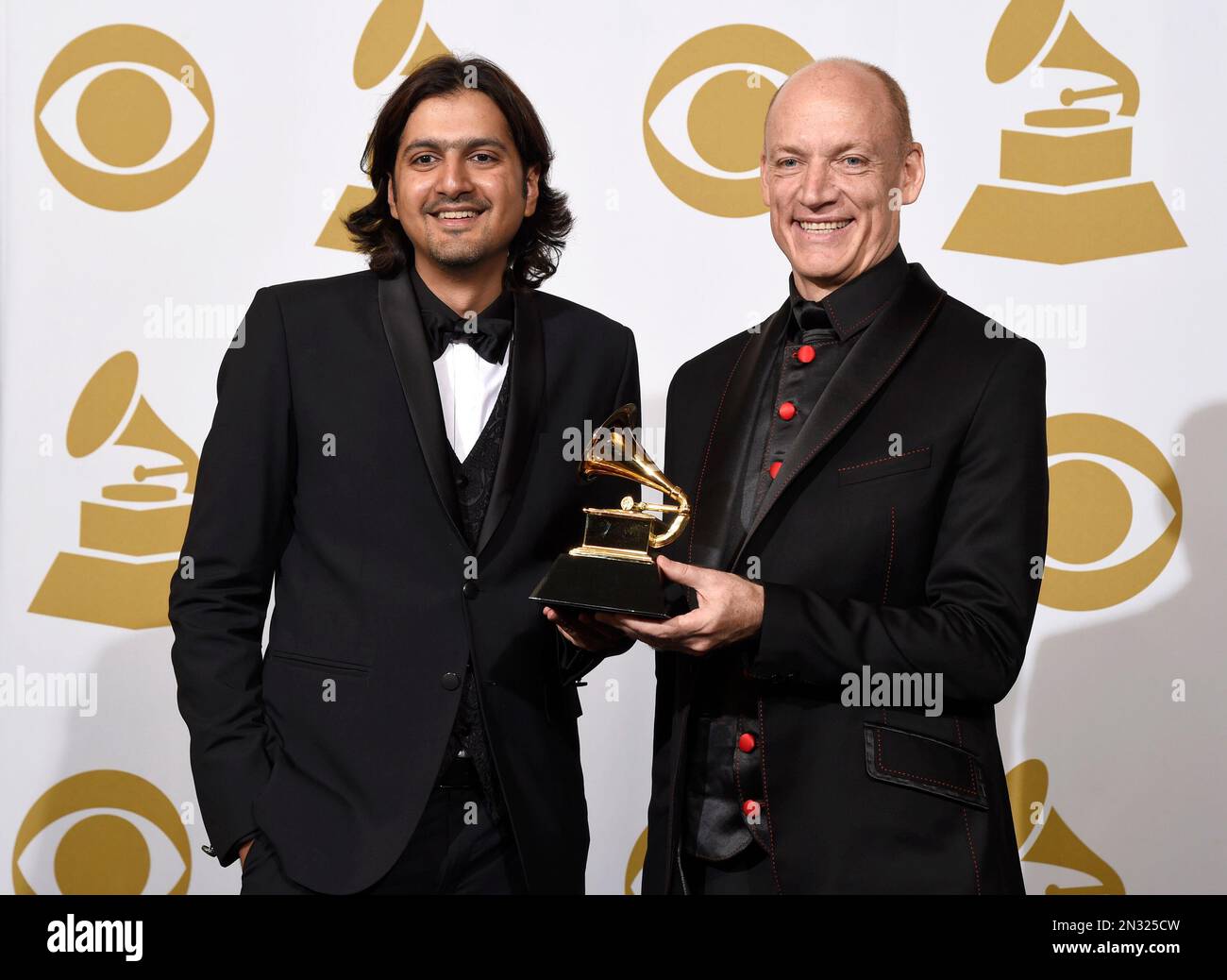 Ricky Kej, left, and Wouter Kellerman of Winds of Samsara pose in the ...