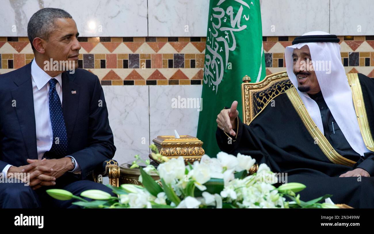 President Barack Obama meets with new Saudi Arabian King, Salman bin ...