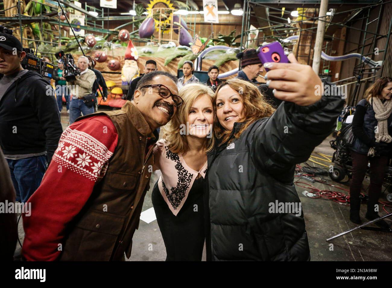 Ted Lange, left, and Jill Whelan, middle, two of the original cast of ...