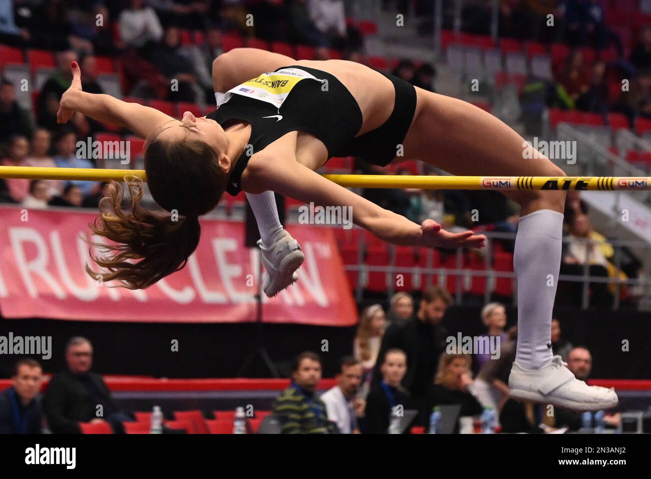 Trinec, Tschechische Republik. 07. Februar 2023. Urte BAIKSTYTE aus ...