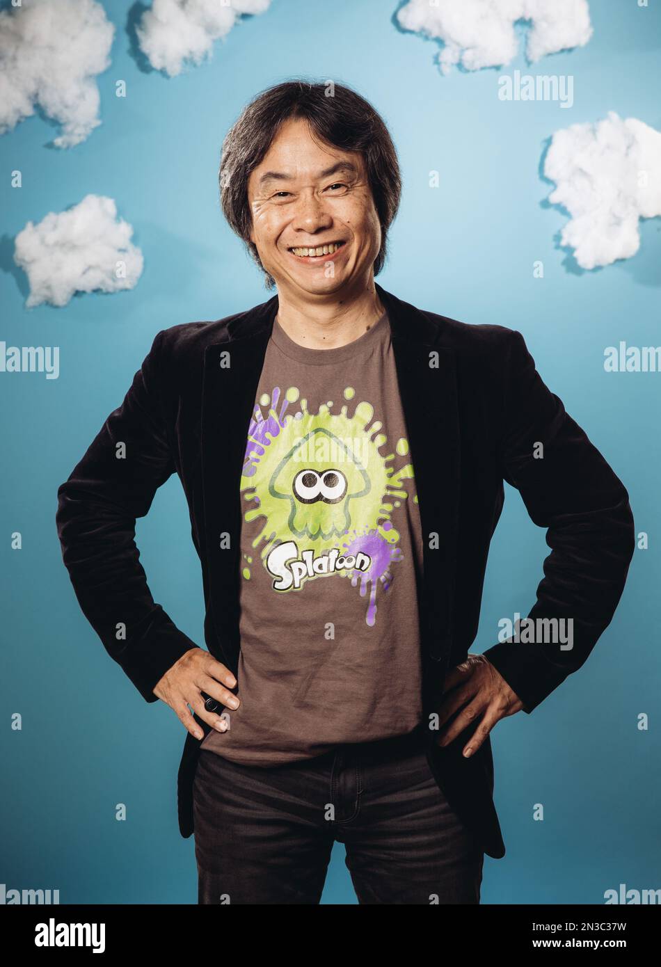 In this Friday, Dec. 12, 2014 photo, Shigeru Miyamoto poses for a ...