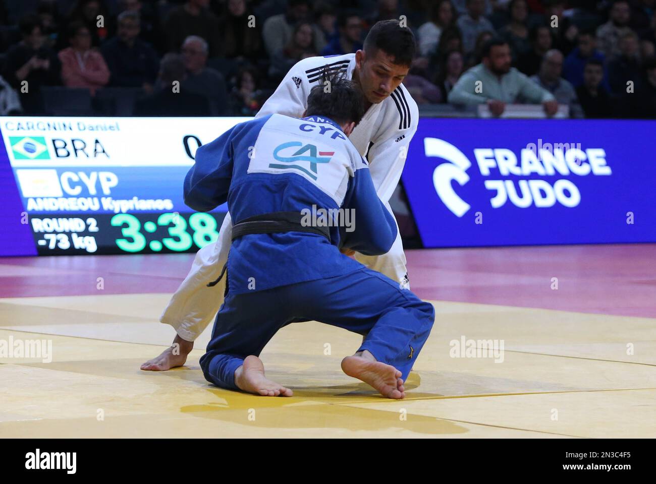 Kyprianos Andreou von Chypre und Daniel Cargnin aus Brasilien während ...