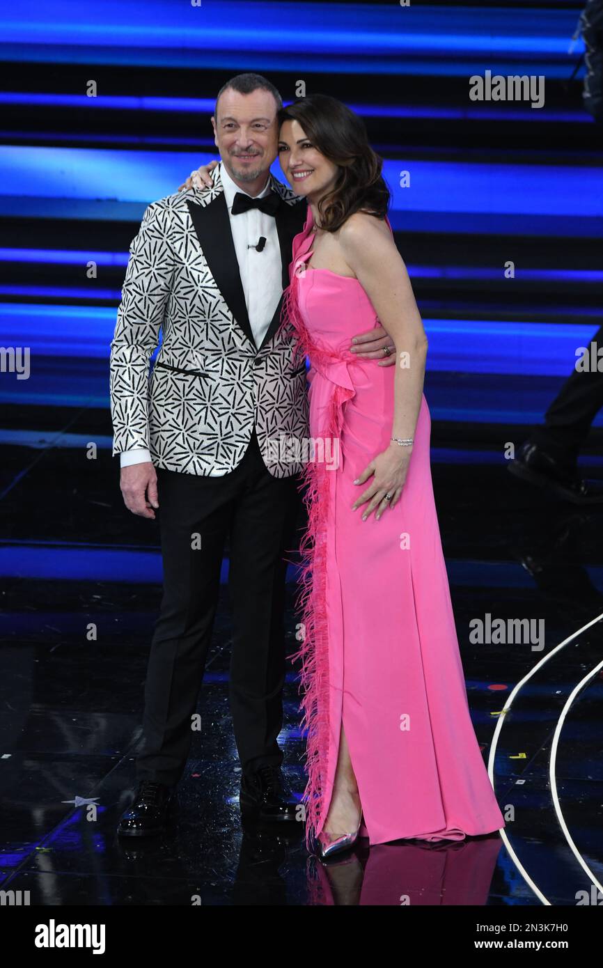 Sanremo, italienisches Song-Festival 73., erste Folge. Auf dem Foto ...