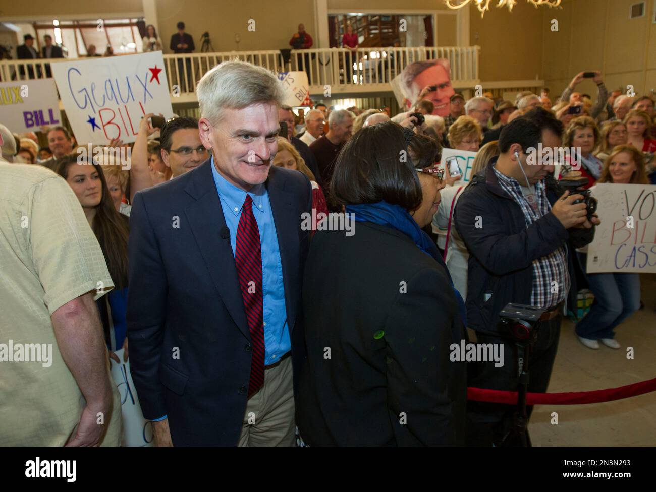 U.S. Senate candidate Rep. Bill Cassidy, R-La., arrives at a campaign ...