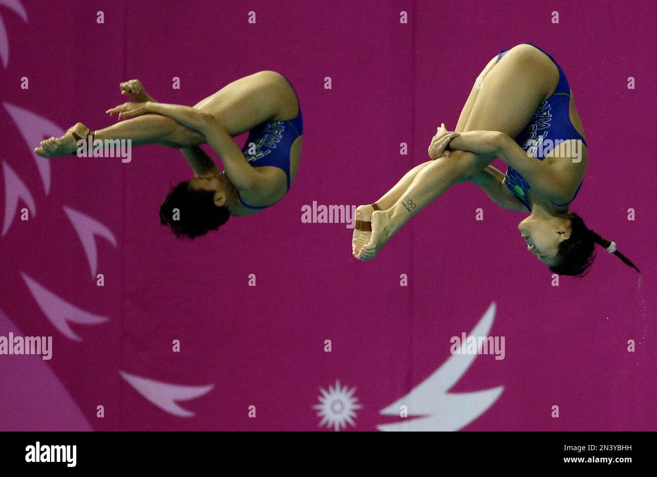Malaysia's Ng Yan Yee, right, and Cheong Jun Hoong competes during the ...