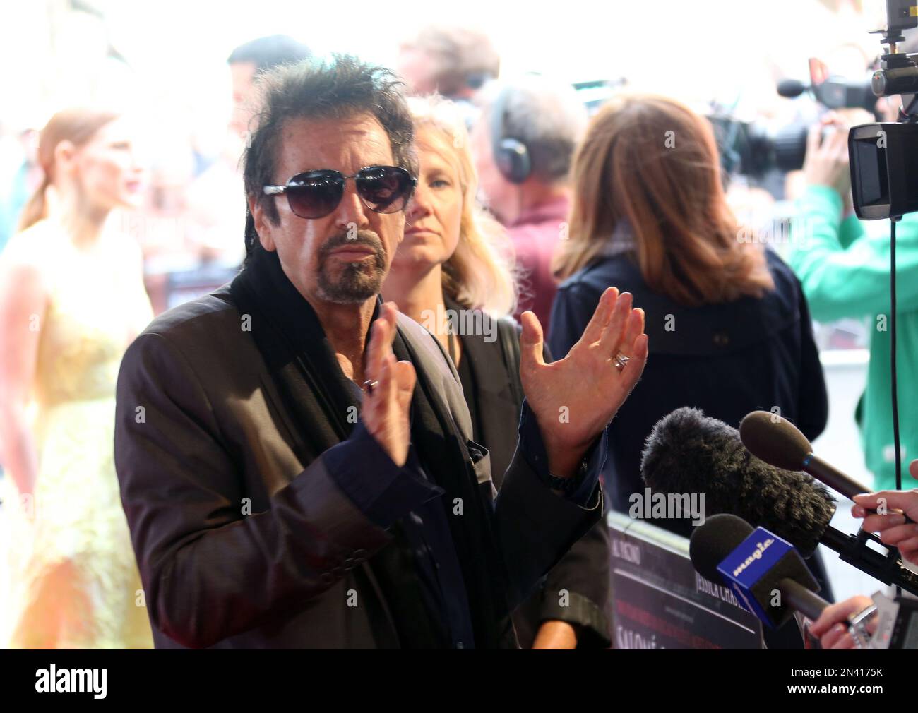 Al Pacino is interviewed by media as he arrives for the Salome and Wild ...