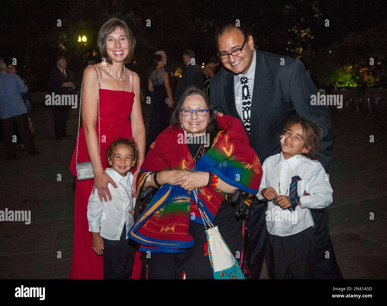 Curator Suzan Shown Harjo, center, is photographed with her family at ...