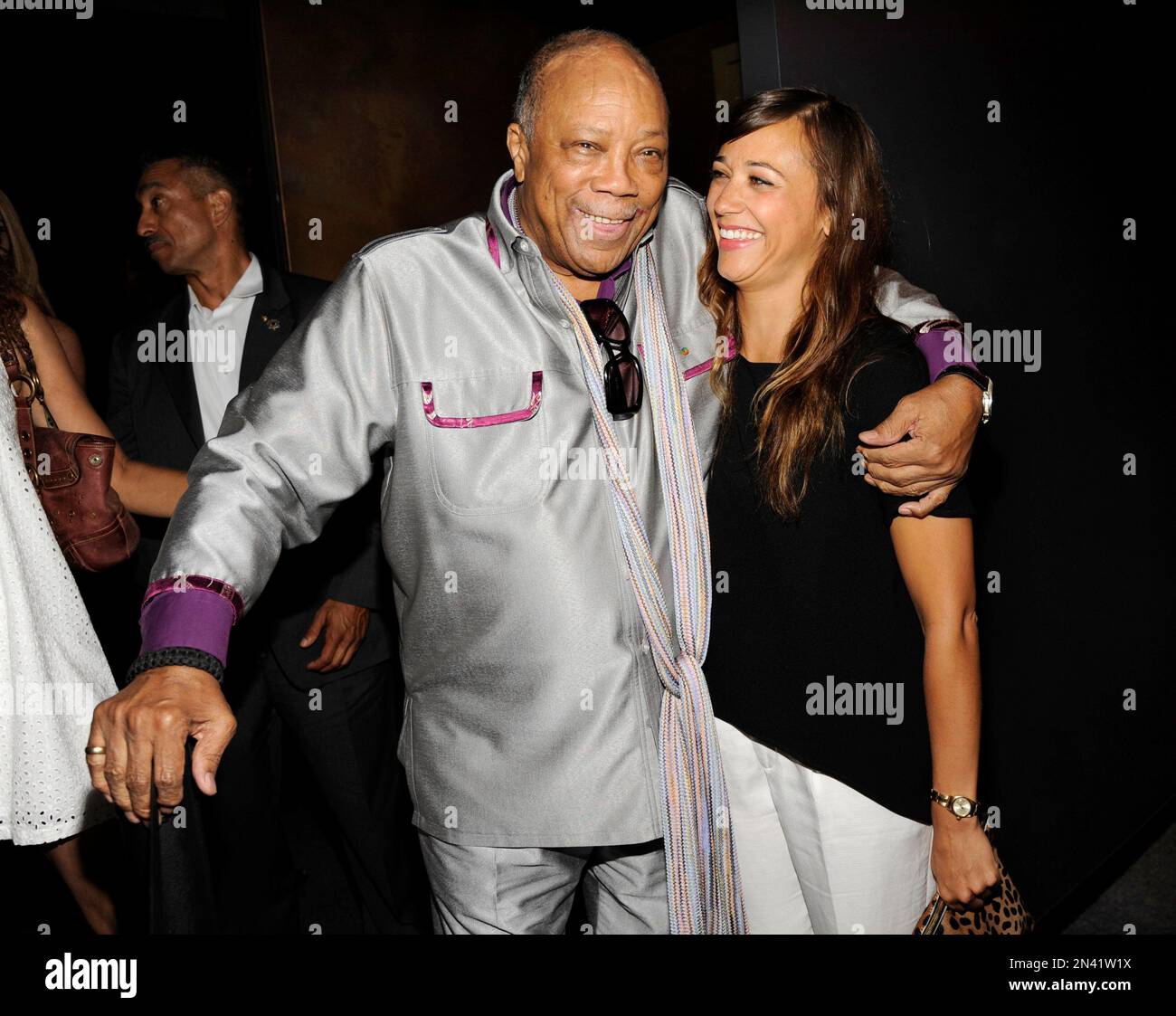 Quincy Jones, left, a producer of the documentary film "Keep On Keepin ...