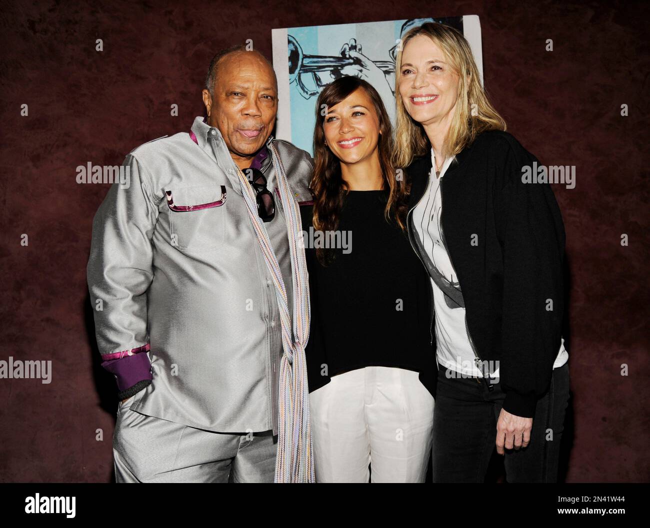 Quincy Jones, left, a producer of the documentary film "Keep On Keepin ...