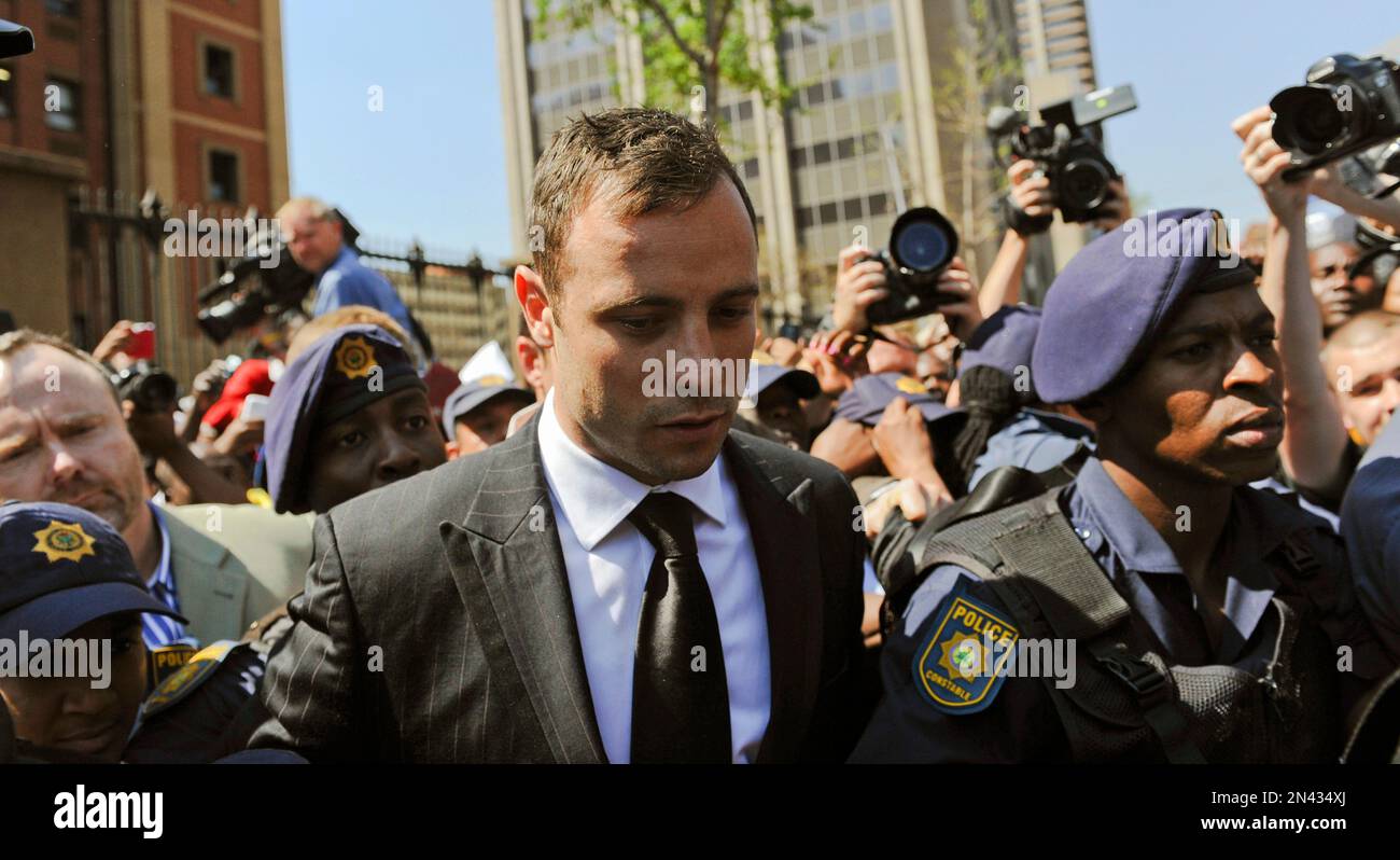 Oscar Pistorius leaves court in Pretoria, South Africa, Friday, Sept ...
