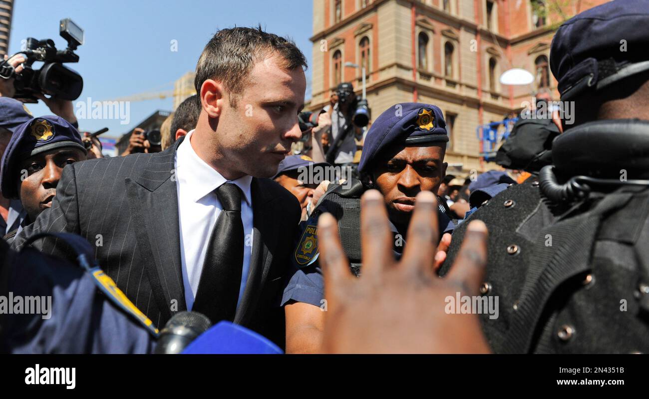 Oscar Pistorius leaves court in Pretoria, South Africa, Friday, Sept ...