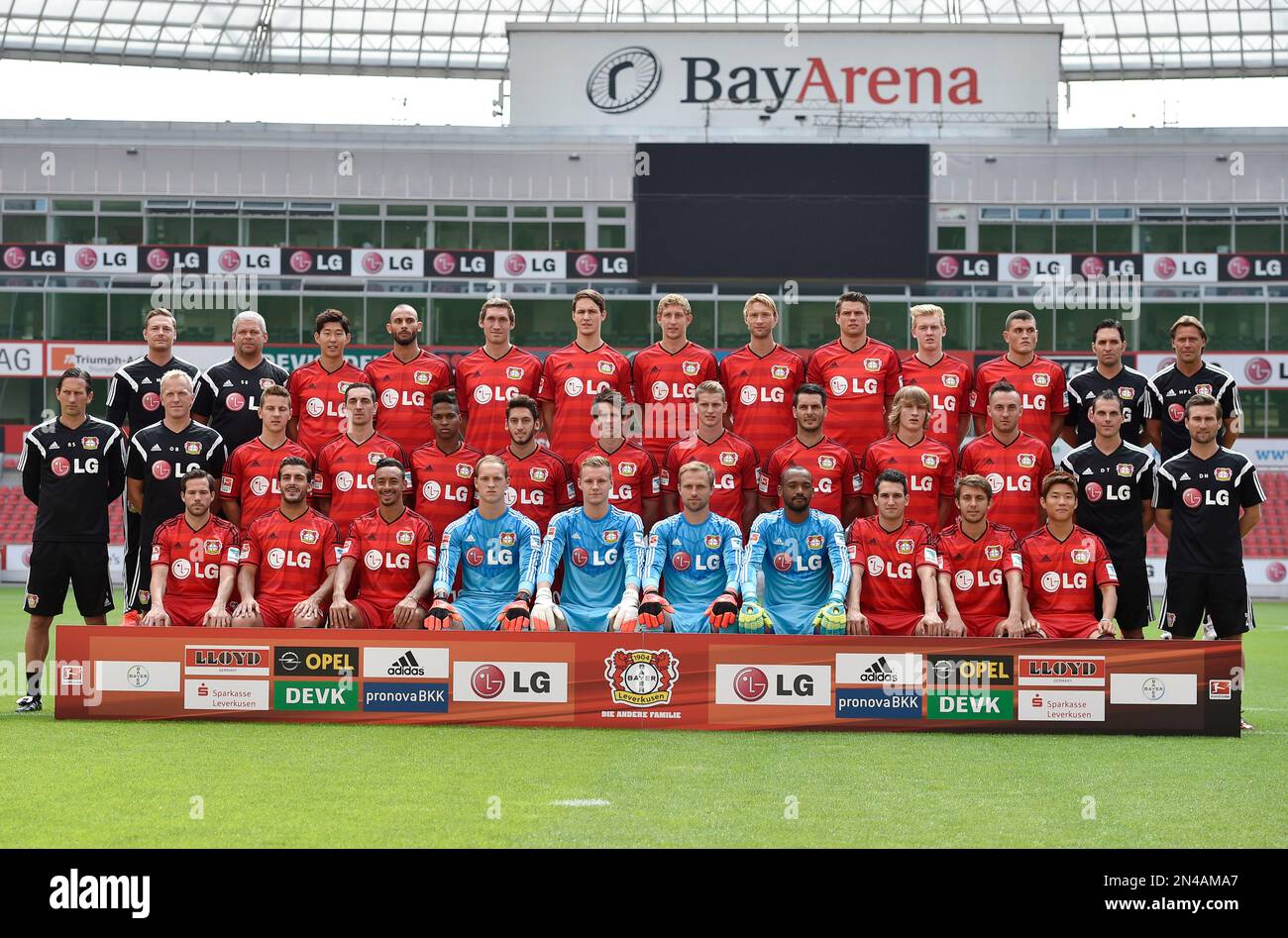 Bayer Leverkusen's team for the new German Bundesliga season 2014/15 ...