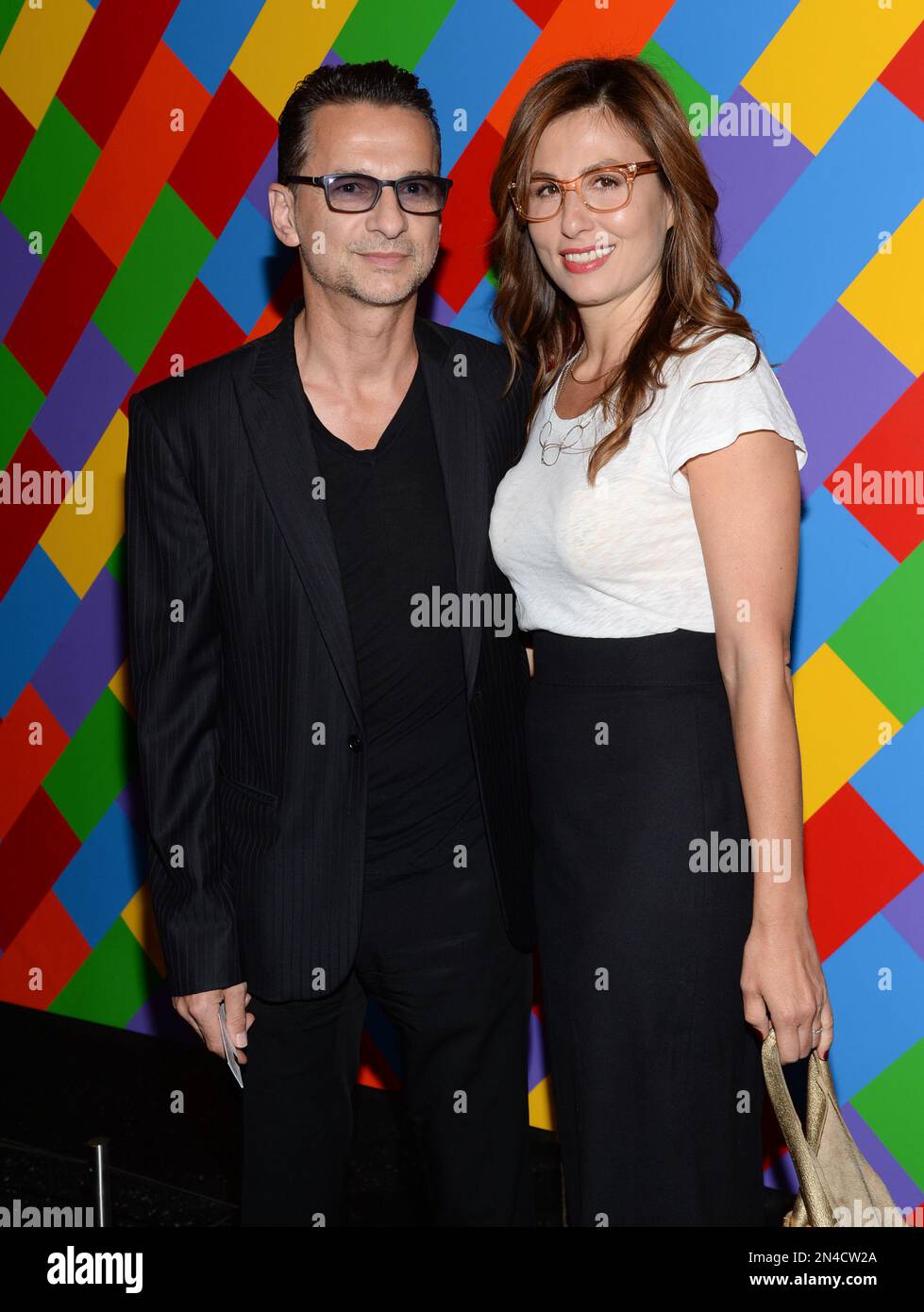 Singer Dave Gahan and wife Jennifer Sklias-Gahan attend the premiere of ...