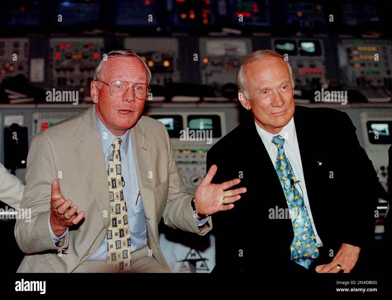 FILE - In this July 16, 1999 file photo, Apollo 11 astronauts Neil ...