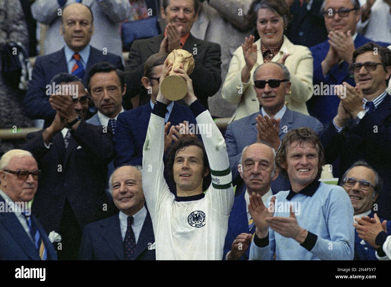 FILE - In this July 7, 1974 file photo, West Germany captain, Franz ...