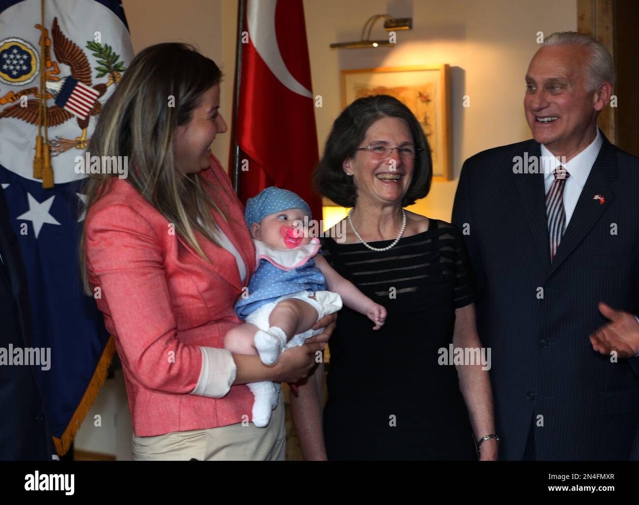 U. S. Ambassador to Turkey Francis J. Ricciardone, right, and his wife ...