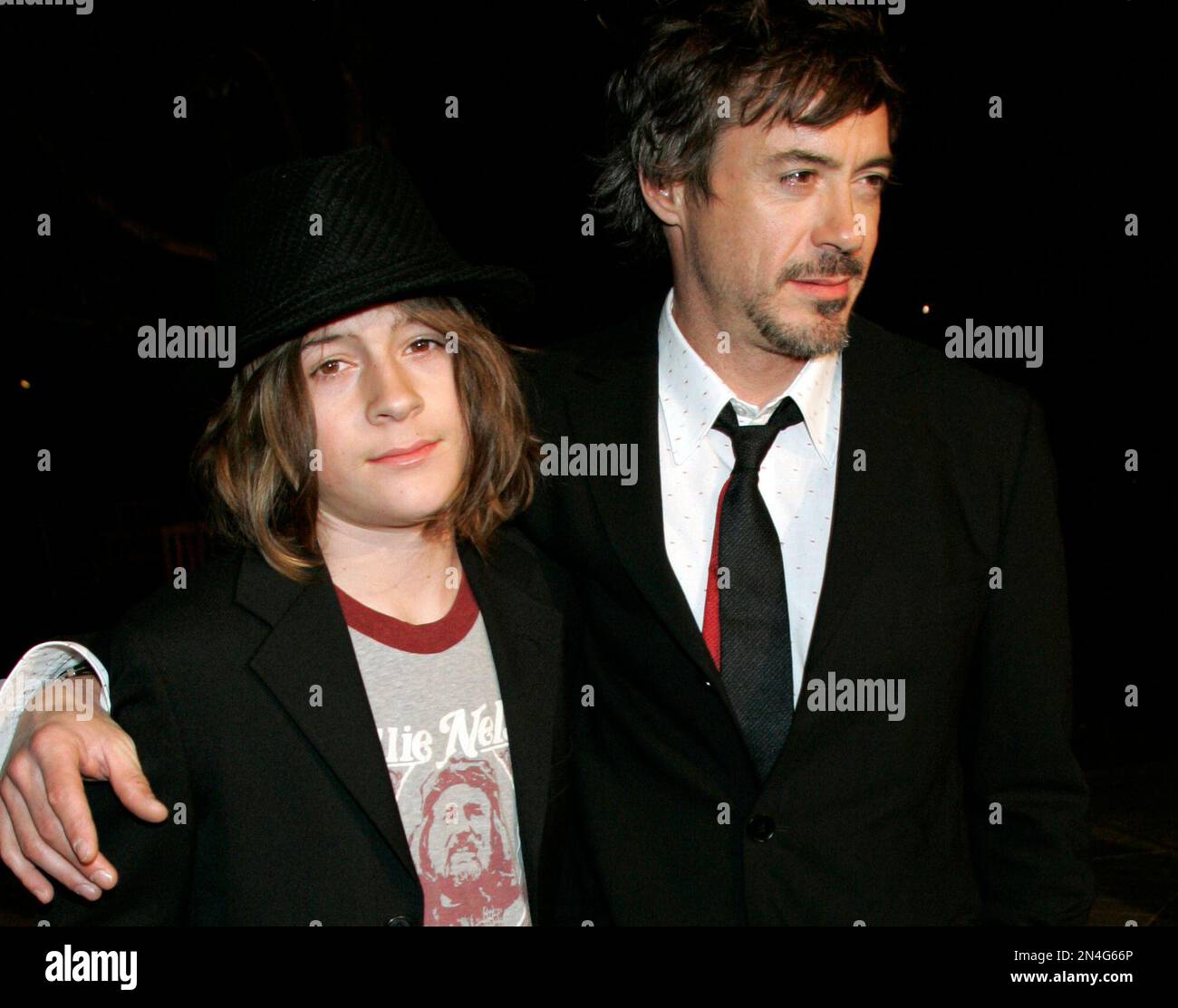 FILE - In this March 1, 2007 file photo, Robert Downey Jr. and his son ...