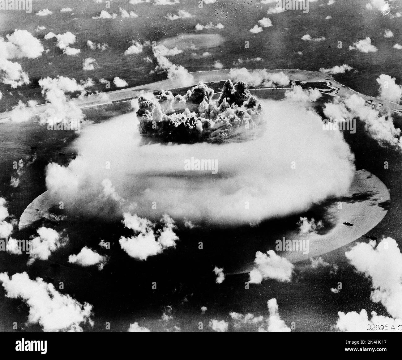 This handout photo from the U.S. Air Force, shows the water column from ...